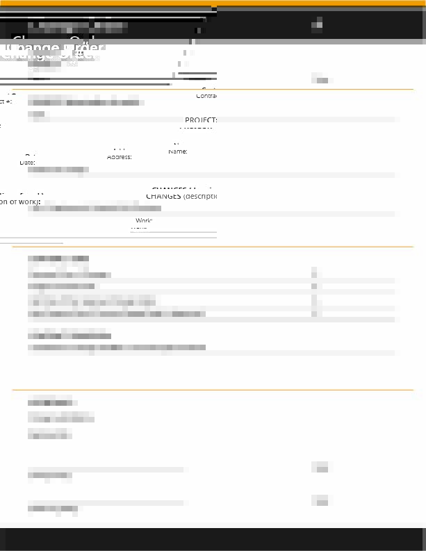 Construction Change Order Template FREE Download MyComply