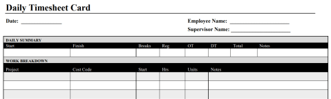 Free Construction Timesheet Templates (Excel, PDF, Word)